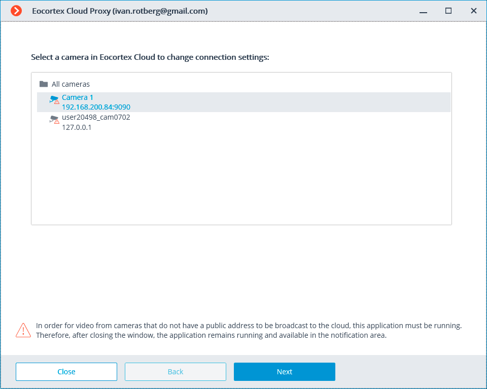 Using Eocortex Cloud Proxy